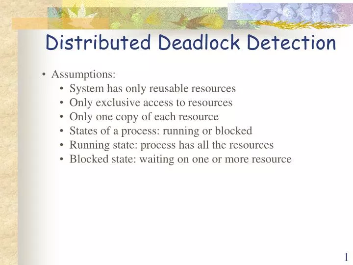 PPT - Distributed Deadlock Detection PowerPoint Presentation, free ...