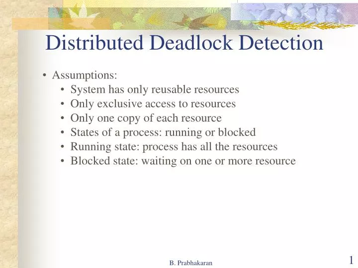 Ppt Distributed Deadlock Detection Powerpoint Presentation Free 8502