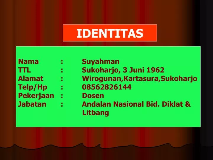PPT - IDENTITAS PowerPoint Presentation, free download - ID:4597080