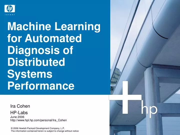 PPT - Machine Learning for Automated Diagnosis of Distributed Systems Performance PowerPoint ...