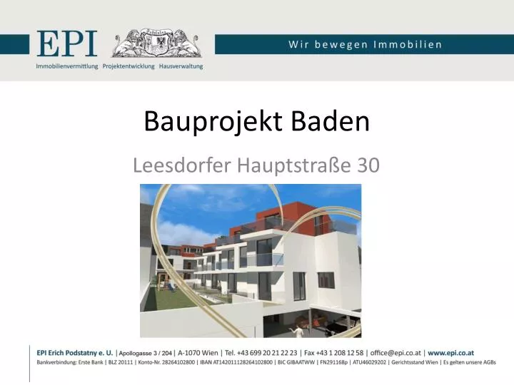PPT - Bauprojekt Baden PowerPoint Presentation, free download - ID:4597369