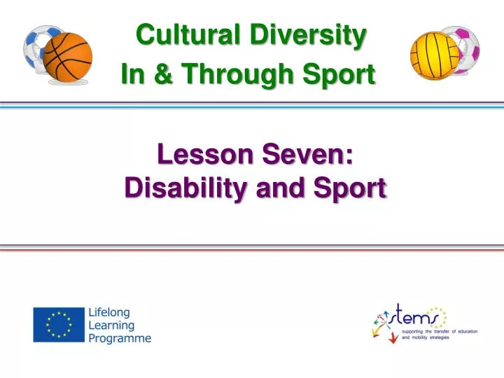 PPT - Lesson Seven: Disability and Sport PowerPoint Presentation, free ...