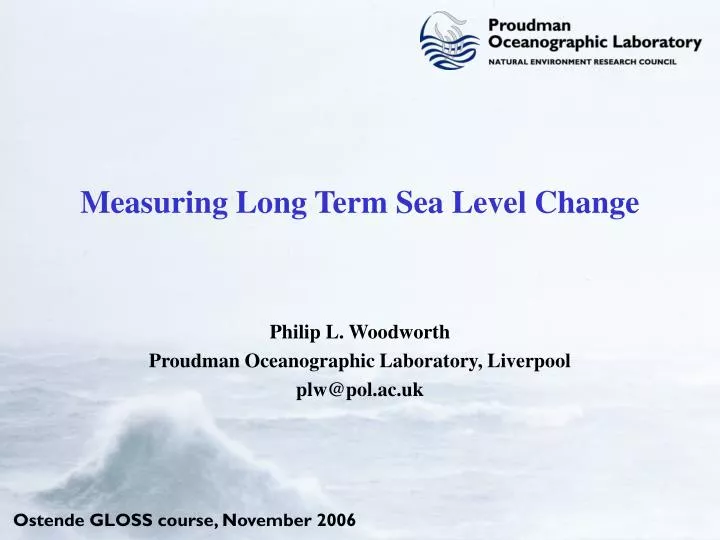PPT - Measuring Long Term Sea Level Change PowerPoint Presentation ...