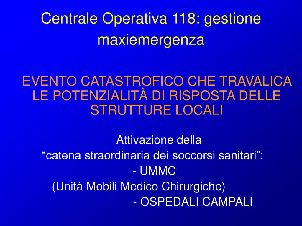 PPT - Centrale operativa sanitaria 118 PowerPoint Presentation, free ... PPT - Centrale operativa sanitaria 118 PowerPoint Presentation, free ...