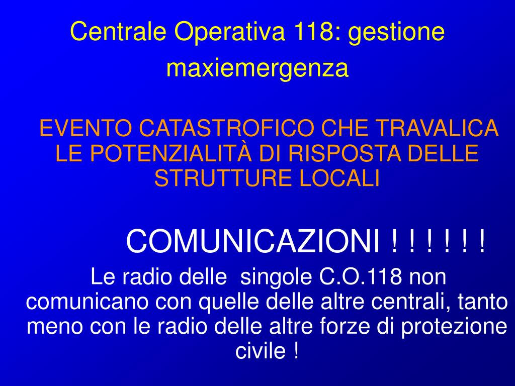 PPT - Centrale operativa sanitaria 118 PowerPoint Presentation, free ... PPT - Centrale operativa sanitaria 118 PowerPoint Presentation, free ...