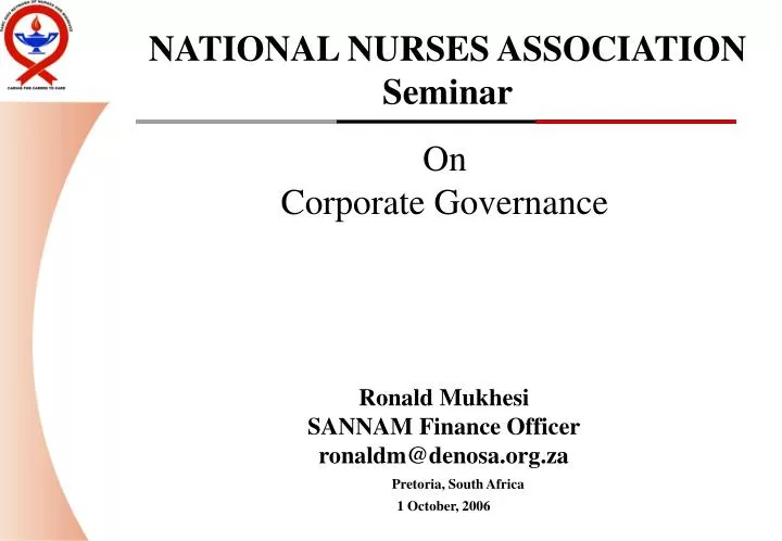 PPT - NATIONAL NURSES ASSOCIATION Seminar PowerPoint Presentation, free ...