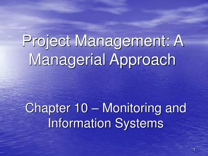PPT - Project Management: A Managerial Approach PowerPoint Presentation ...