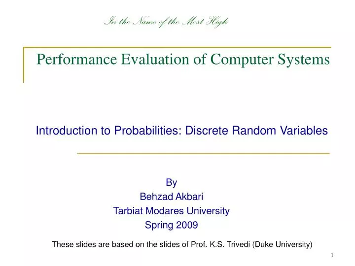 Ppt Performance Evaluation Of Computer Systems Powerpoint 1340