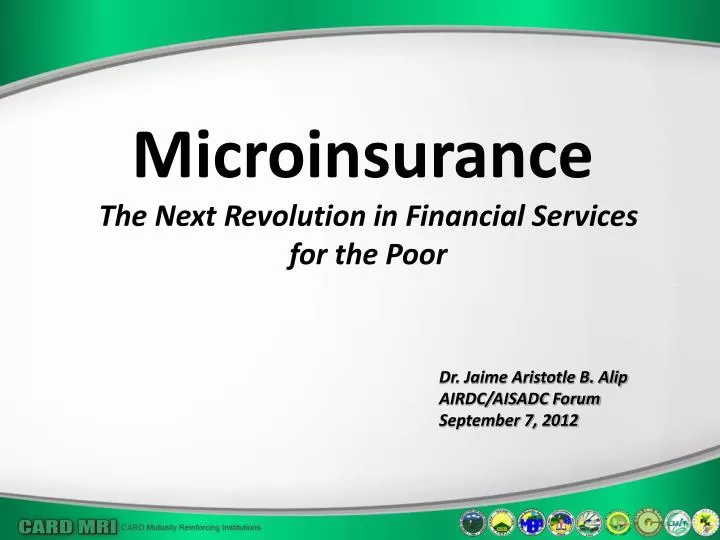 PPT - Microinsurance PowerPoint Presentation, free download - ID:4604382