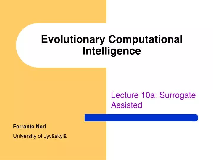 PPT - Evolutionary Computational Intelligence PowerPoint Presentation ...