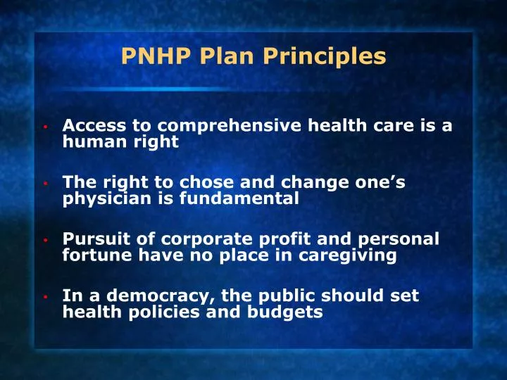 PPT - PNHP Plan Principles PowerPoint Presentation, free download - ID ...