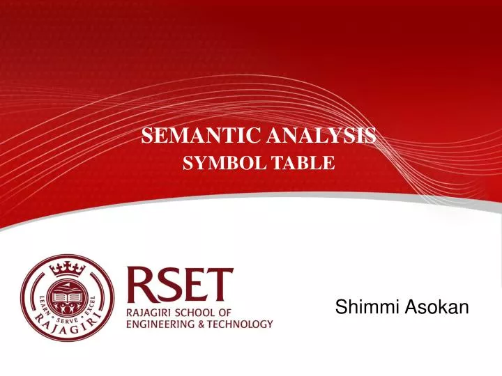 PPT - SEMANTIC ANALYSIS SYMBOL TABLE PowerPoint Presentation, free ...