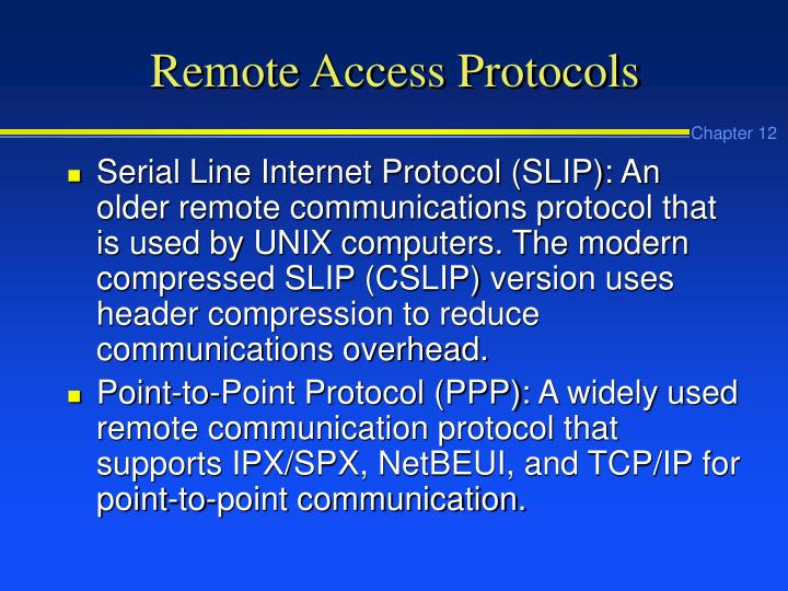 PPT - Chapter 12: Remote Access and Virtual Private Networks PowerPoint ...