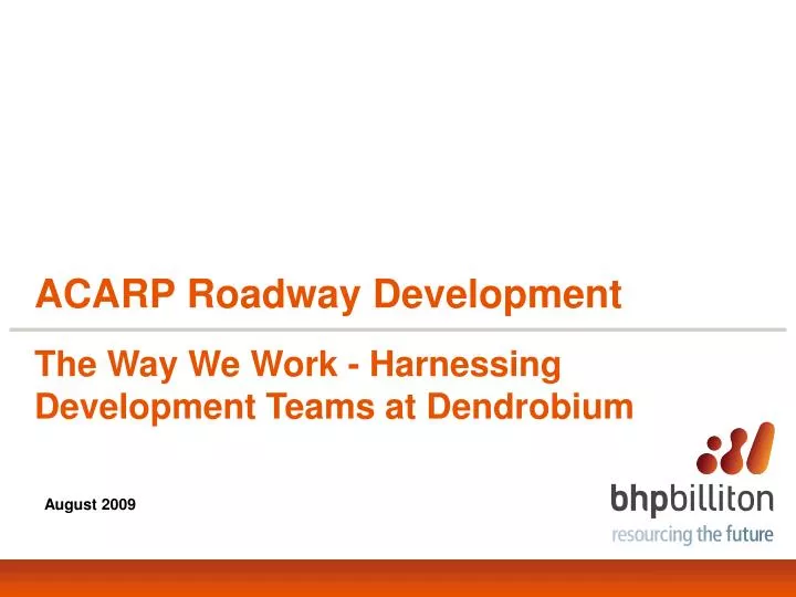 PPT - ACARP Roadway Development PowerPoint Presentation, free download ...