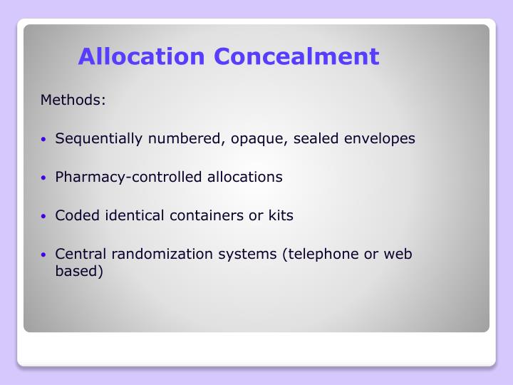PPT - Randomization & Blinding PowerPoint Presentation - ID:4610770
