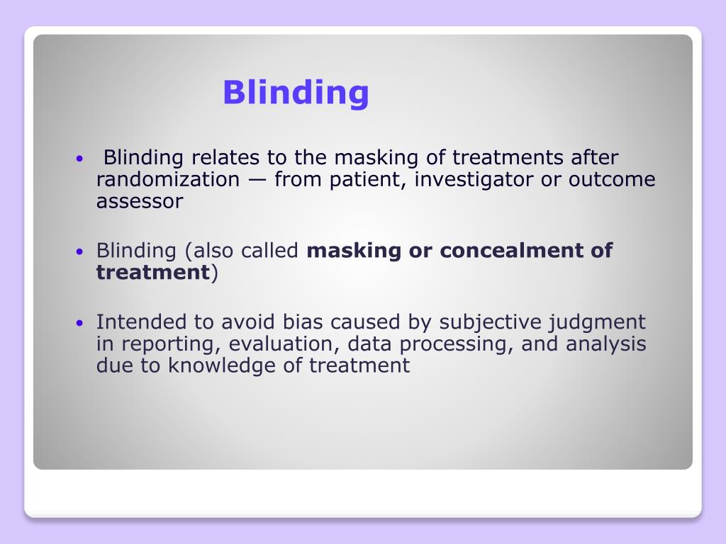 Ppt Randomization And Blinding Powerpoint Presentation Free Download