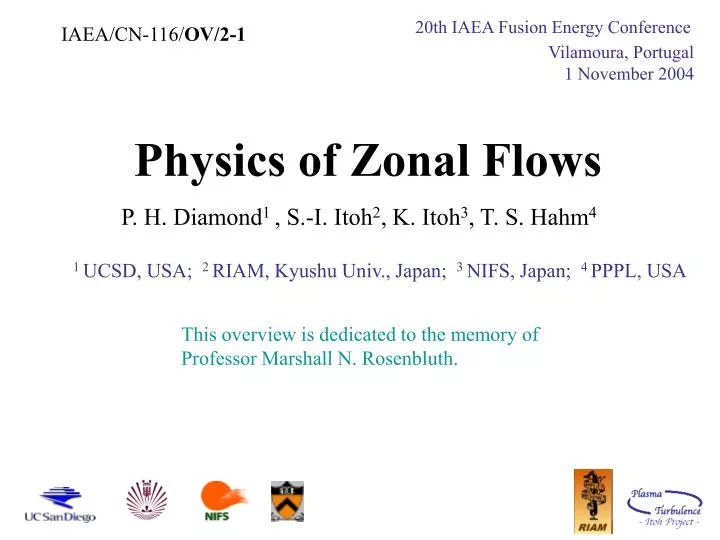 PPT - Physics of Zonal Flows PowerPoint Presentation, free download ...