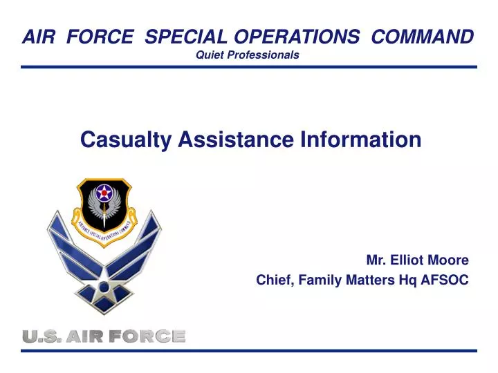 PPT - Casualty Assistance Information PowerPoint Presentation, free ...