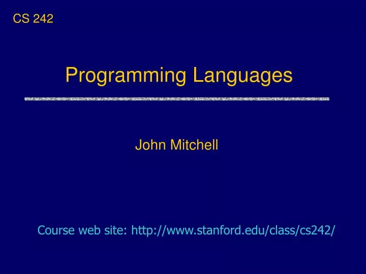PPT - Programming Languages PowerPoint Presentation, free download - ID ...