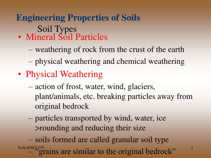 PPT - Engineering Properties of Soils Soil Types PowerPoint ...
