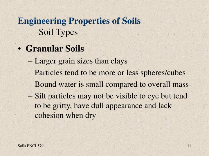 PPT - Engineering Properties of Soils Soil Types PowerPoint ...