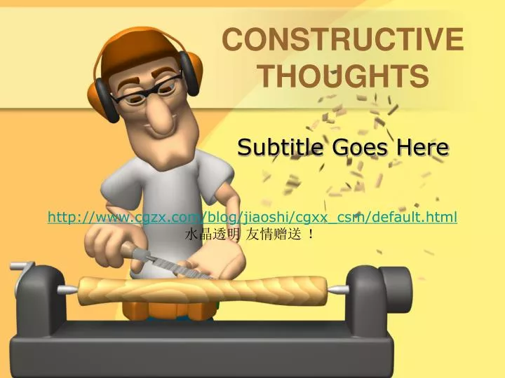 PPT - CONSTRUCTIVE THOUGHTS PowerPoint Presentation, free download - ID ...