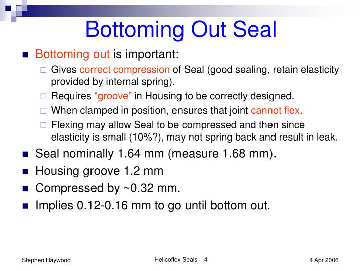 PPT - Helicoflex Seals PowerPoint Presentation - ID:4613527