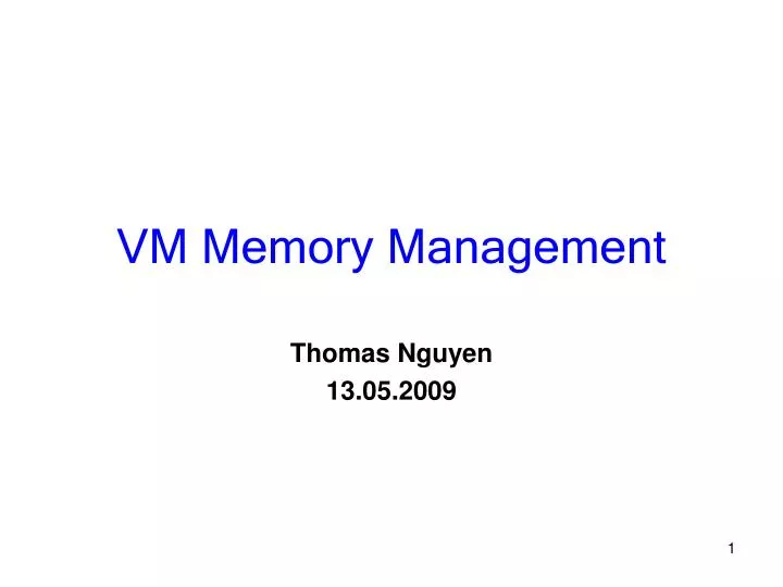 PPT - VM Memory Management PowerPoint Presentation, free download - ID ...