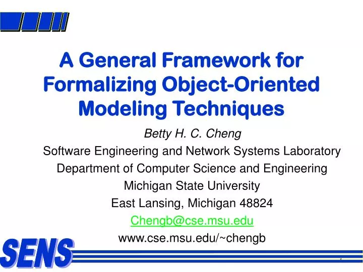 Ppt A General Framework For Formalizing Object Oriented Modeling Techniques Powerpoint 4407