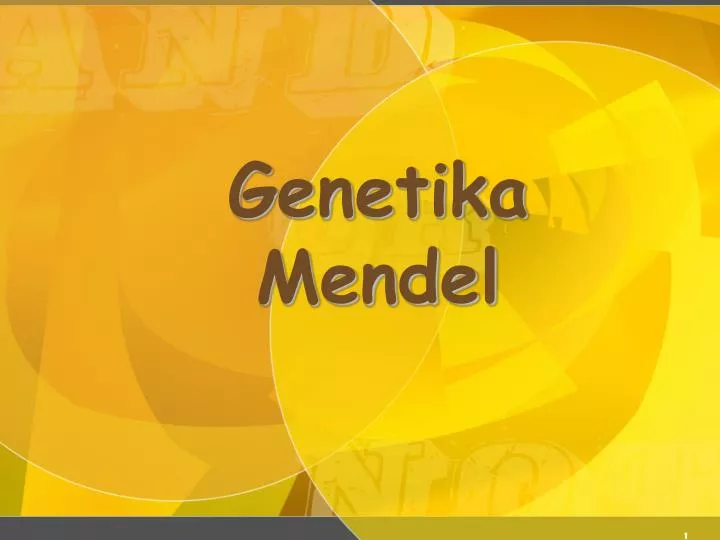 PPT - Genetika Mendel PowerPoint Presentation, free download - ID:4615140