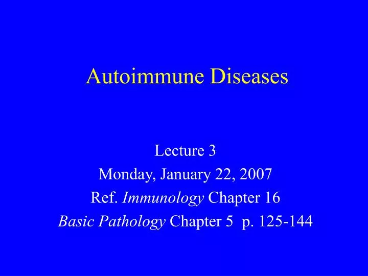 PPT - Autoimmune Diseases PowerPoint Presentation, free download - ID ...