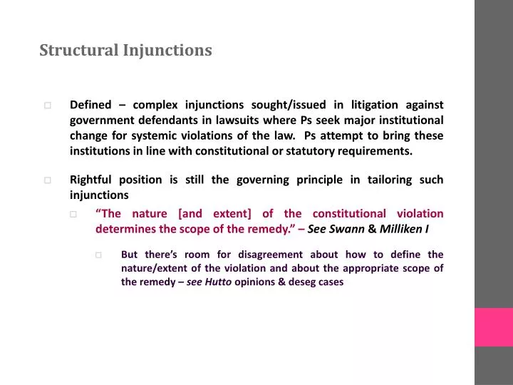 PPT - Structural Injunctions PowerPoint Presentation, free download ...