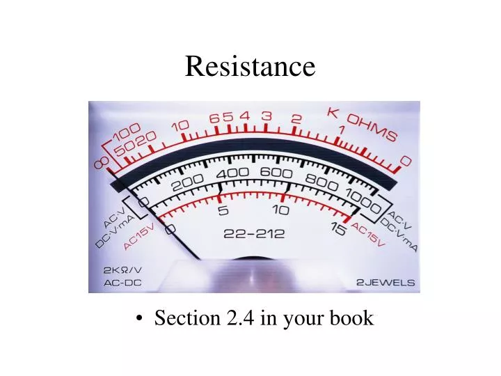 PPT - Resistance PowerPoint Presentation, free download - ID:4618861