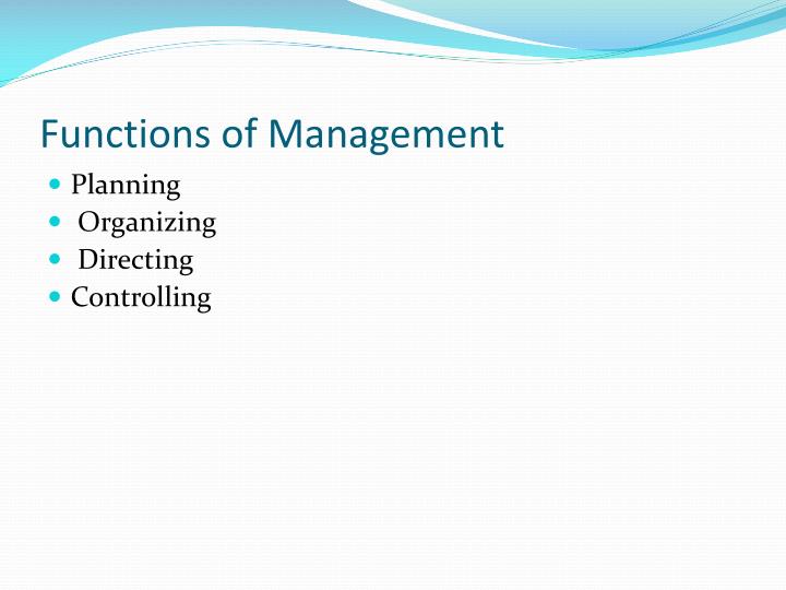 PPT - Functions of Management PowerPoint Presentation - ID:4619544