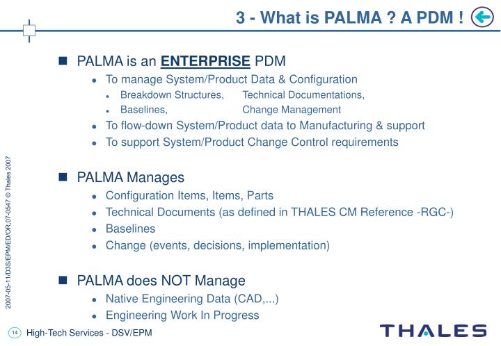 PPT - PALMA at a Glance THALES’ PDM CoreModel Strategy, Overview ...