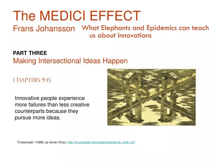 PPT - The MEDICI EFFECT Frans Johansson PowerPoint Presentation, free ...
