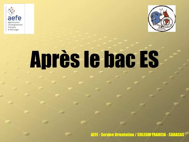 PPT - Après le bac ES PowerPoint Presentation, free download - ID:4621059