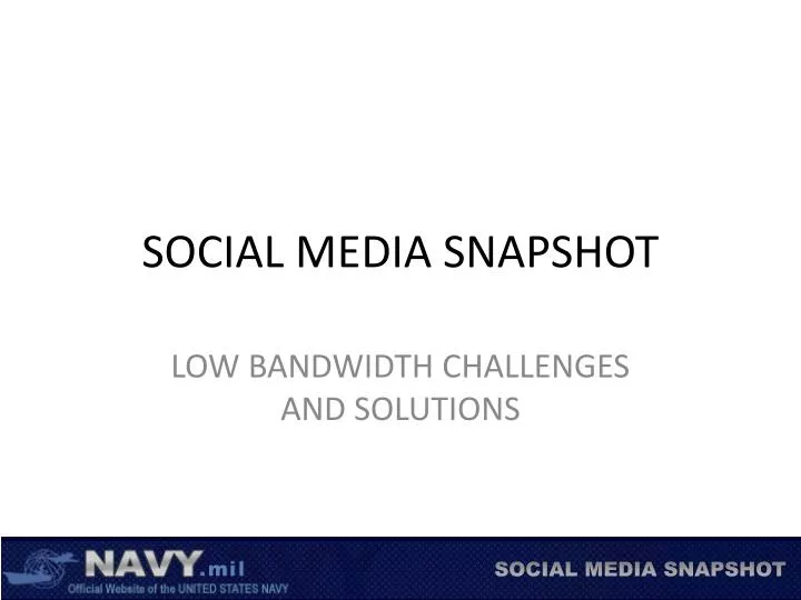 PPT - SOCIAL MEDIA SNAPSHOT PowerPoint Presentation, free download - ID ...