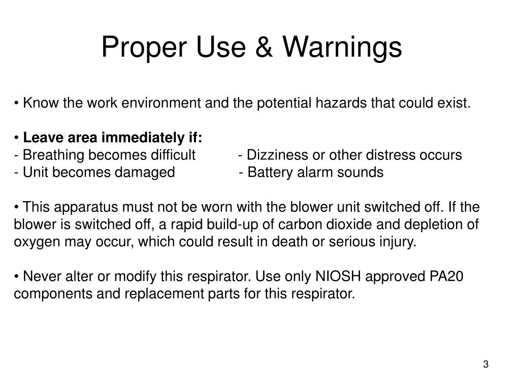 PPT - Bullard PA20 Powered Air Purifying Respirator (PAPR) Training ...
