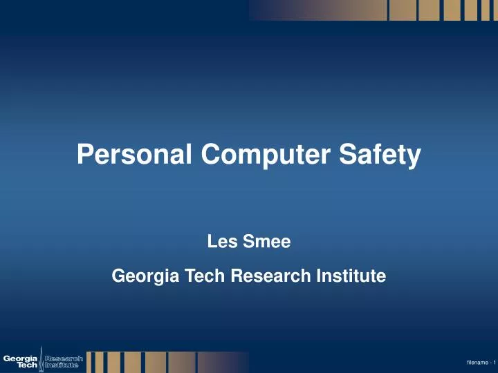 PPT - Personal Computer Safety PowerPoint Presentation, free download ...