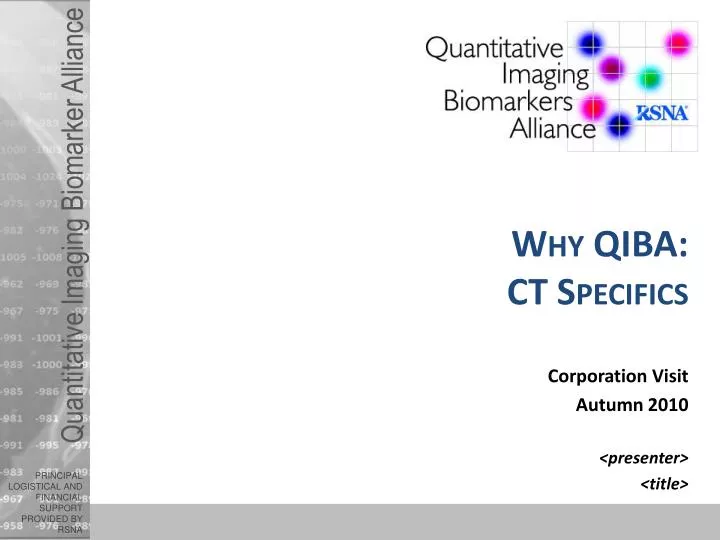 PPT - Why QIBA: CT Specifics PowerPoint Presentation, free download ...