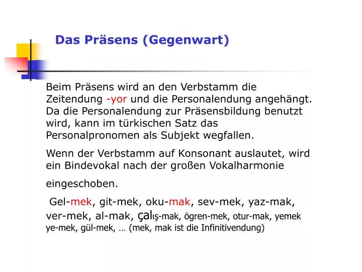PPT - Das Präsens (Gegenwart) PowerPoint Presentation, free download ...