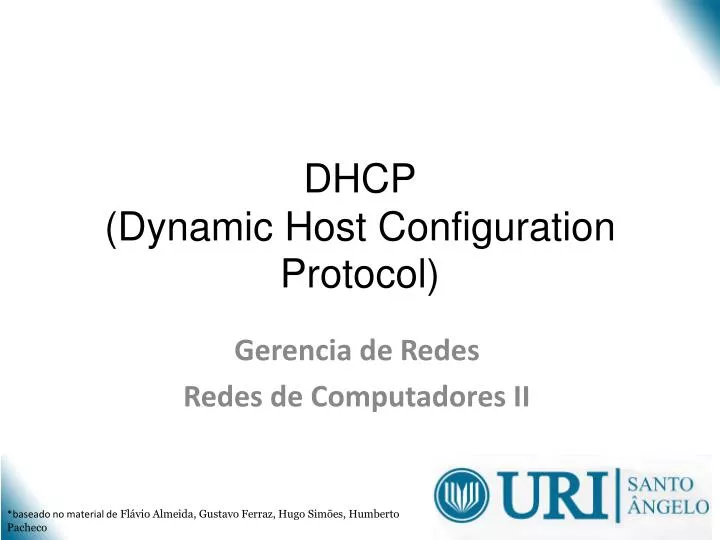 Ppt Dhcp Dynamic Host Configuration Protocol Powerpoint Presentation Id4624084