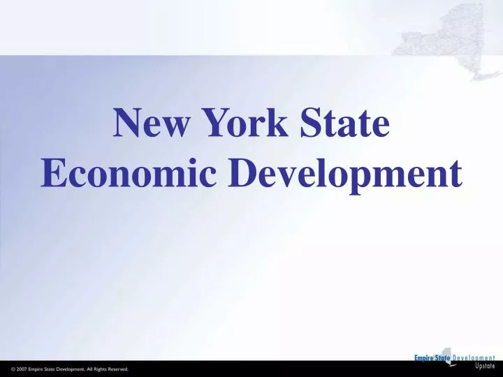 PPT - New York State Economic Development PowerPoint Presentation, free ...