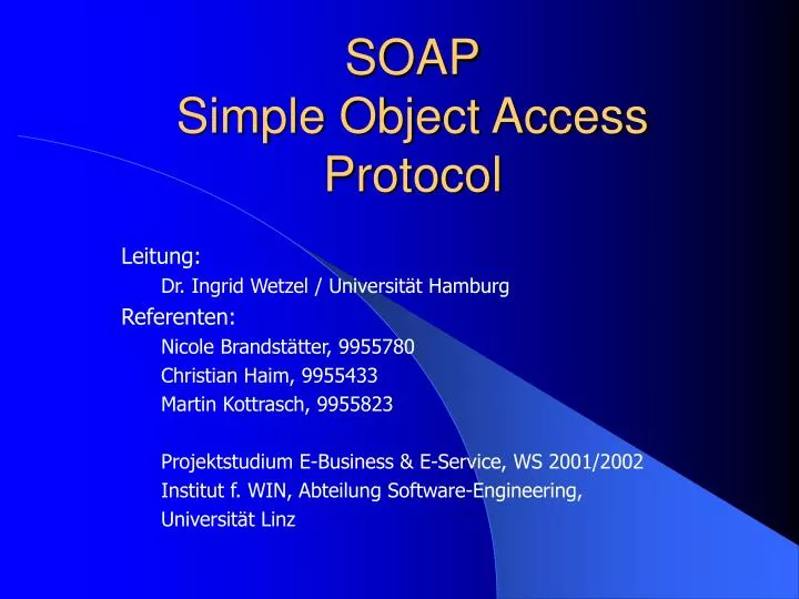 PPT - SOAP Simple Object Access Protocol PowerPoint Presentation, free ...