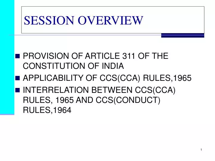 PPT - SESSION OVERVIEW PowerPoint Presentation, free download - ID:4624425