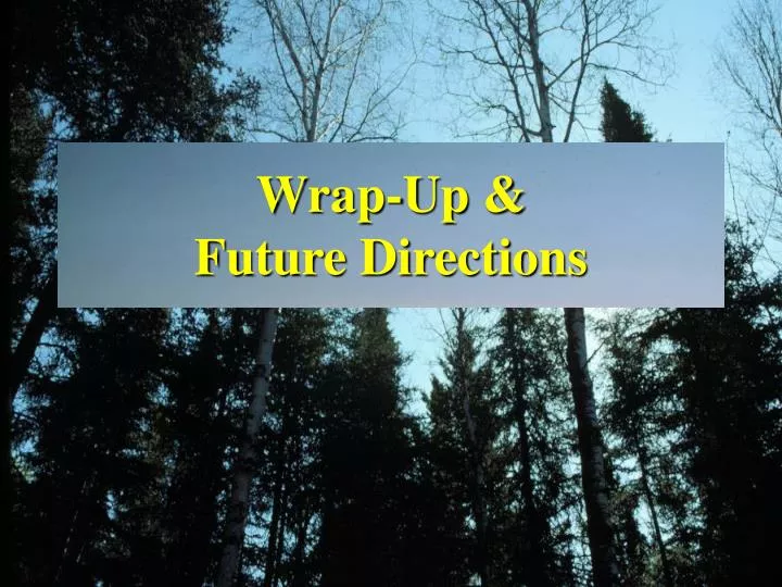 PPT - Wrap-Up & Future Directions PowerPoint Presentation, free ...