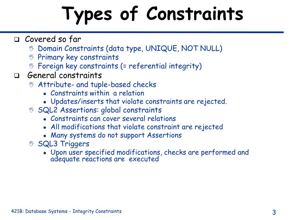 PPT SQL Integrity Constraints PowerPoint Presentation Free Download