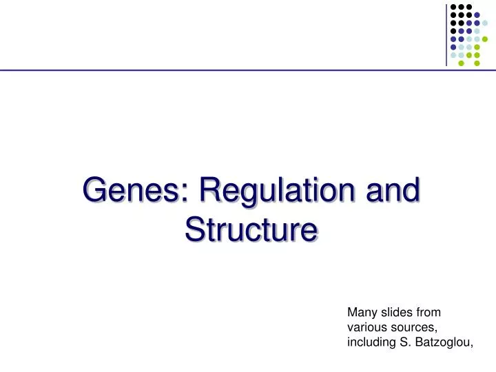 PPT - Genes: Regulation and Structure PowerPoint Presentation, free ...