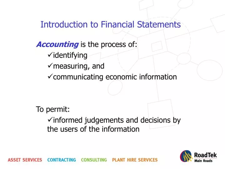 PPT - Introduction to Financial Statements PowerPoint Presentation ...